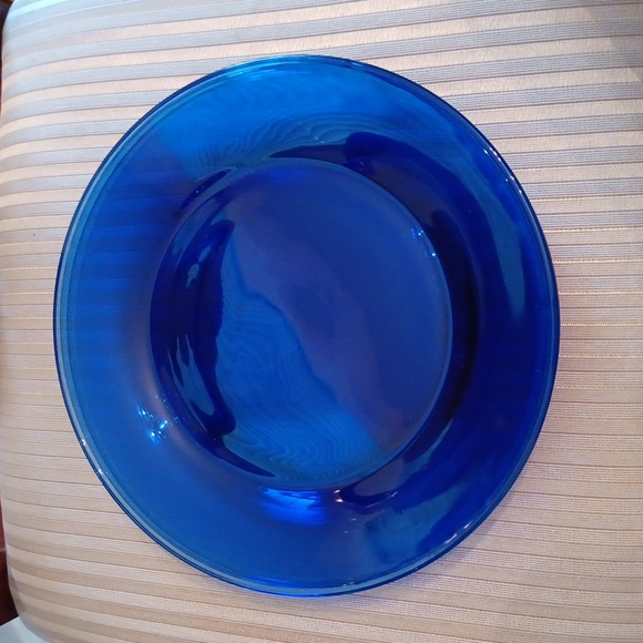 Dining | Vintage Cobalt Blue Glass Dinner Plates | Poshmark